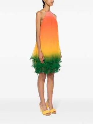 Casablanca Rainbow Gradient Midi Dress - Orange