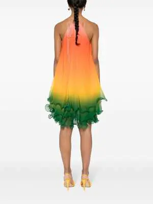 Casablanca Rainbow Gradient Midi Dress - Orange