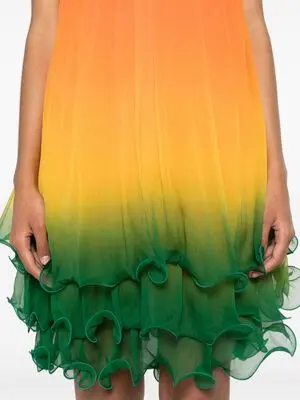 Casablanca Rainbow Gradient Midi Dress - Orange