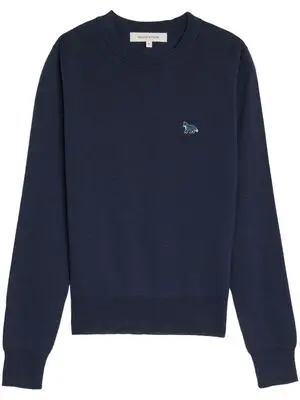 Maison Kitsuné Baby Fox Patch Regular Jumper - Blue