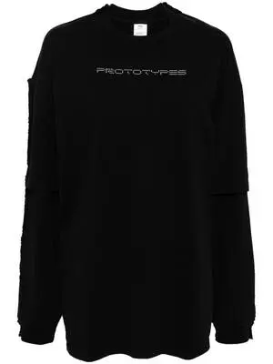PROTOTYPES Logo-embellished Layered Sweatshirt