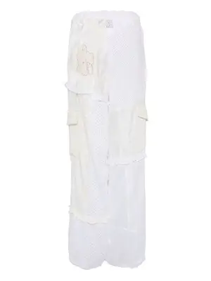 CAVIA Panelled Broderie-anglaise Cargo Trousers