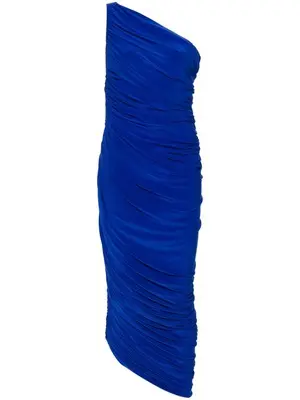 Norma Kamali Diana Ruched Maxi Dress - Blue