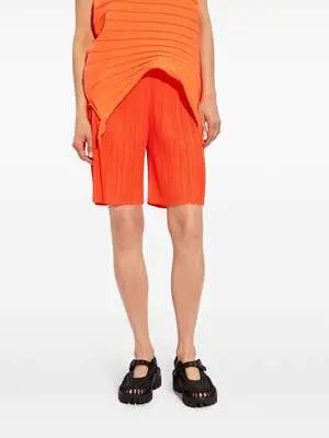 Issey Miyake Plissé-effect Shorts - Orange