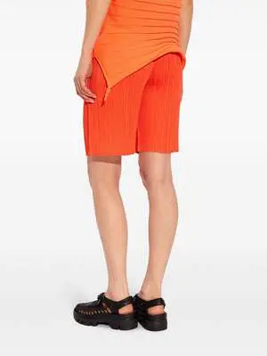 Issey Miyake Plissé-effect Shorts - Orange