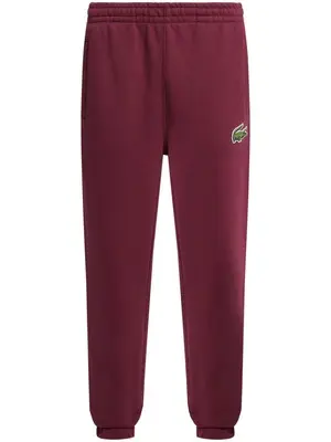 Lacoste Logo-patch Organic Cotton Track Pants - Red
