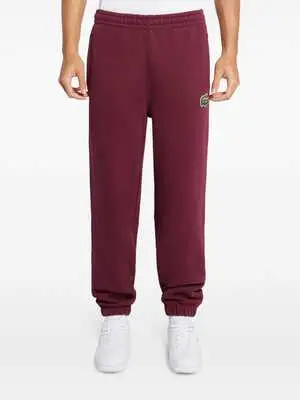 Lacoste Logo-patch Organic Cotton Track Pants - Red