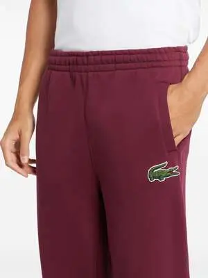 Lacoste Logo-patch Organic Cotton Track Pants - Red