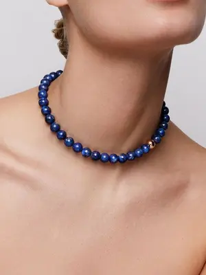 Mateo Bead-embellished Necklace - Blue