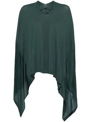 Masnada Draped Hi-lo Blouse - Green