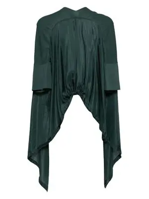 Masnada Draped Hi-lo Blouse - Green