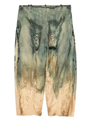 Masnada Tie-dye Cropped Trousers