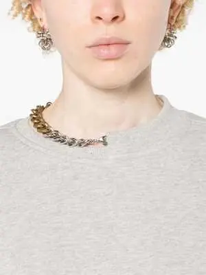 Stella McCartney Chain-link Mélange Sweatshirt - Grey