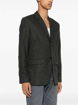 SAMSOE SAMSOE Single-breasted Pinstripe-pattern Blazer