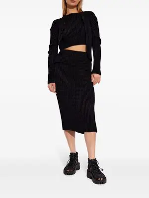 Issey Miyake Pleated Cardigan - Black