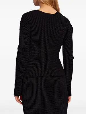 Issey Miyake Pleated Cardigan - Black