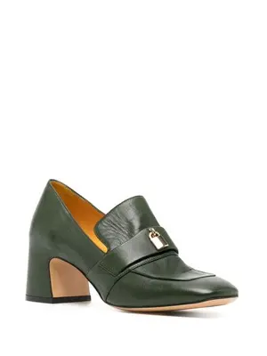 MADISON MAISON Lock 55mm Leather Pumps - Green