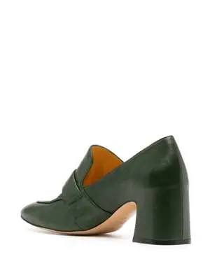 MADISON MAISON Lock 55mm Leather Pumps - Green