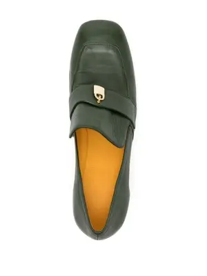 MADISON MAISON Lock 55mm Leather Pumps - Green
