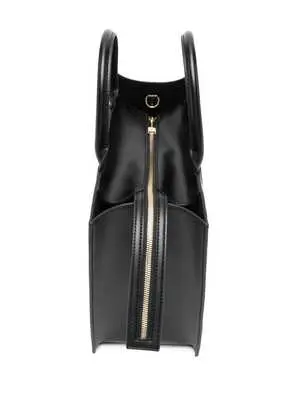 Elisabetta Franchi Bold Monogram Shopper Bag - Black