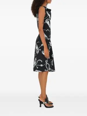 Burberry Knight Hardware Flared Dress