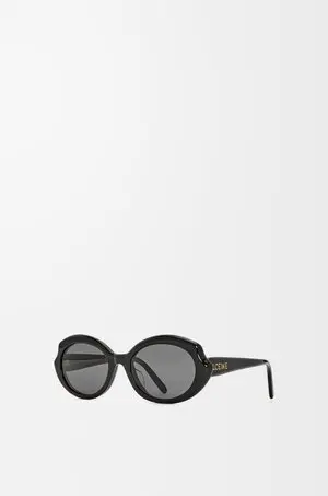 Loewe Mini Oval Slim Sunglasses - Black