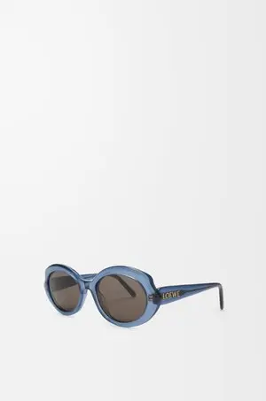 Loewe LOEWE Mini Oval Slim Sunglasses Milky Blue
