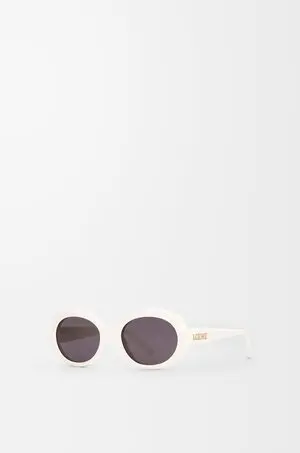 Loewe LOEWE Mini Oval Slim Sunglasses White/ivory