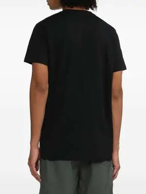 Fred Perry Logo-embroidered Cotton T-shirt - Black