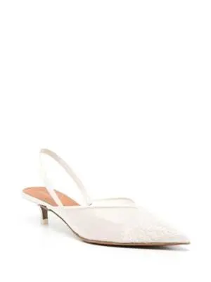 NEOUS 45mm Lace Slingback Pumps