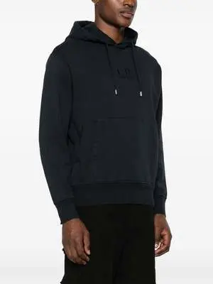 C.P. COMPANY Logo Embroidered Cotton Hoodie