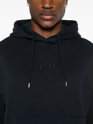 C.P. COMPANY Logo Embroidered Cotton Hoodie