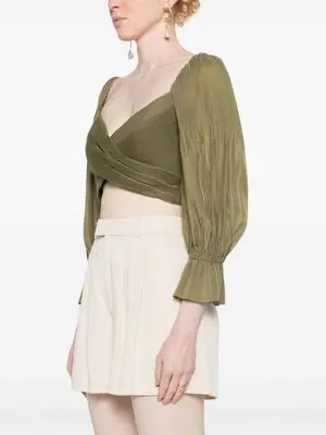 Zimmermann Plissé Cropped Top