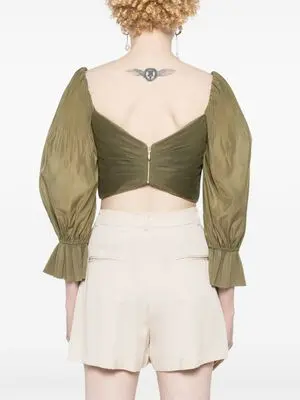 Zimmermann Plissé Cropped Top