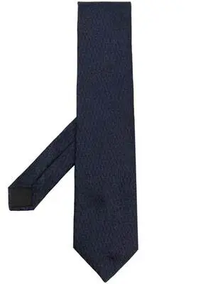 LANVIN Geometric-Jacquard Silk-Blend Tie