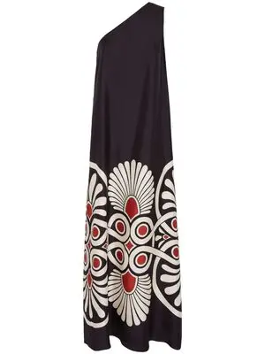 La DoubleJ Roy Geometric-print Silk Dress