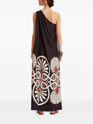 La DoubleJ Roy Geometric-print Silk Dress