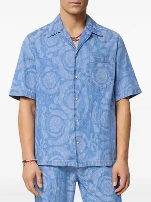 Versace Barocco Chambray Denim Shirt