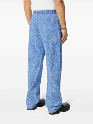 Versace Barocco Chambray Denim Trousers
