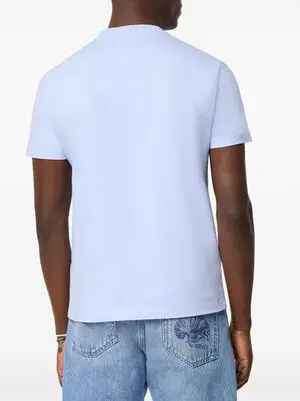 Versace 90s Logo Embroidered T-shirt - Blue