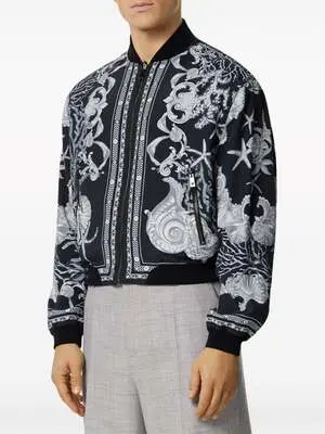 Versace Barocco Sea Reversible Bomber Jacket - Black