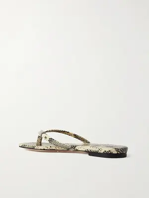 AeydĒ Renee Snake-effect Sandals - Animal Print