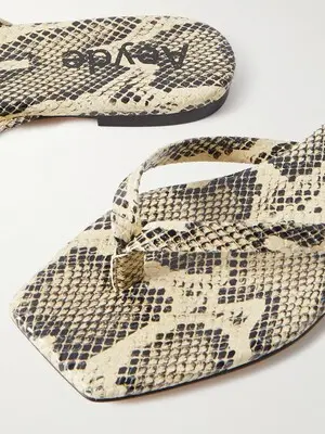 AeydĒ Renee Snake-effect Sandals - Animal Print