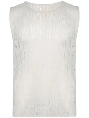 LANVIN Round-neck Open-knit Tank Top