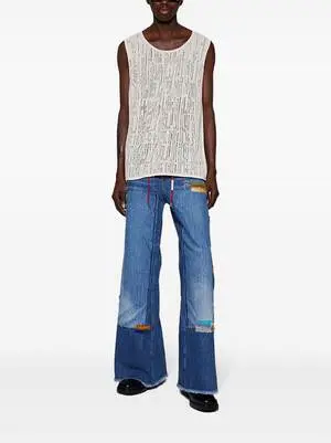 LANVIN Round-neck Open-knit Tank Top