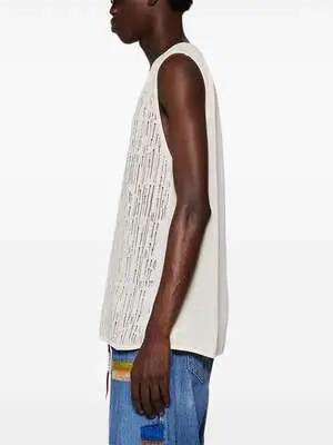 LANVIN Round-neck Open-knit Tank Top