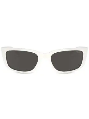 Prada Oval Frame Sunglasses - White