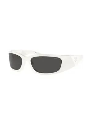 Prada Oval Frame Sunglasses - White