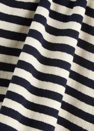 FRAME Mariner Stripe-intarsia Cotton-blend Tank