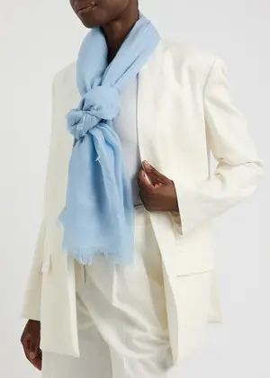 AMA PURE Cashmere Scarf - Blue